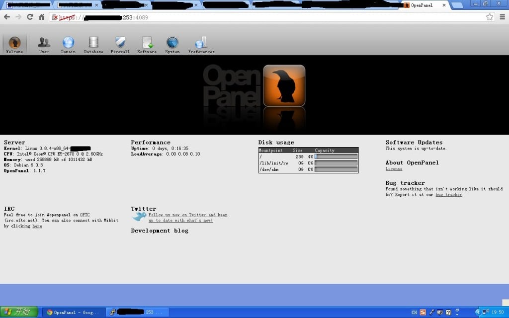 OpenPanel主机控制面板的安装和使用 - 香菇肥牛的博客